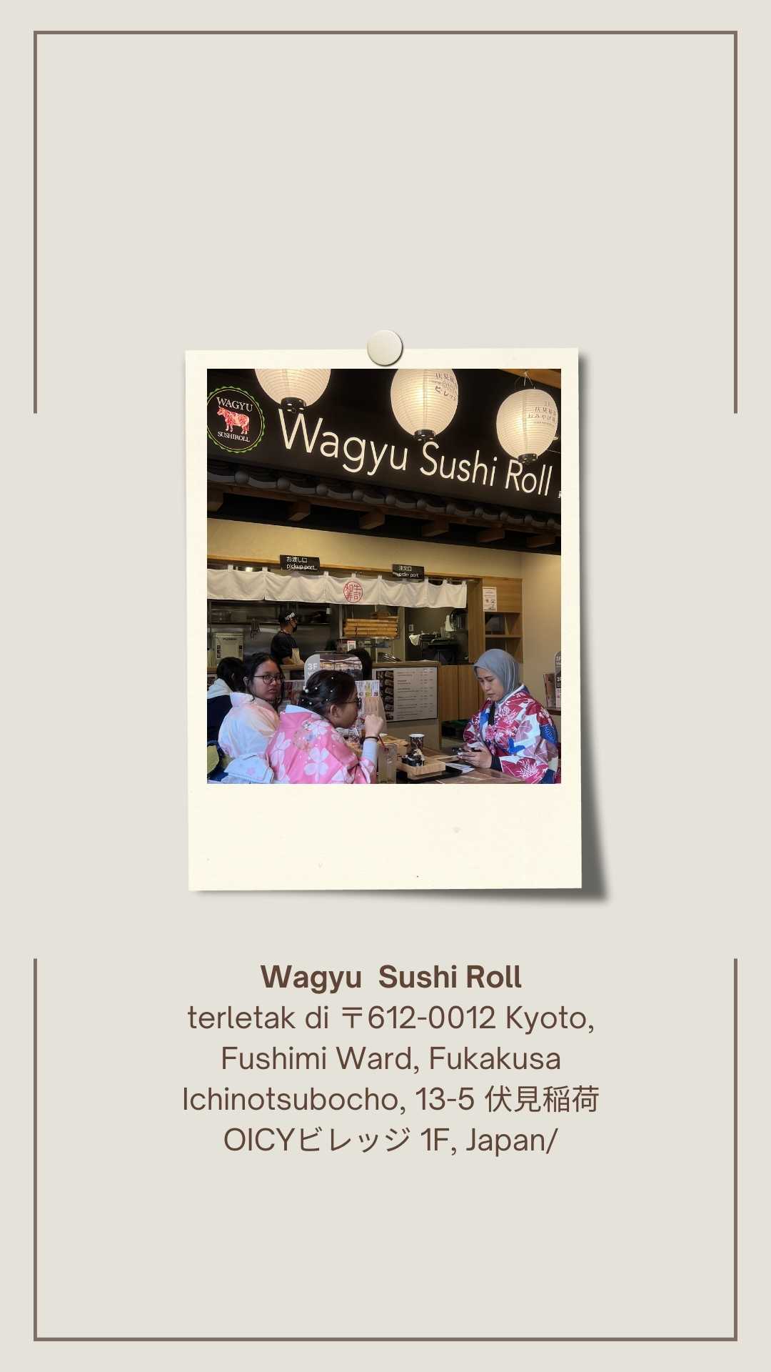 Wagyu Sushi Roll: Menu Halal dekat Fushimi Inari Shrine – My name is ...